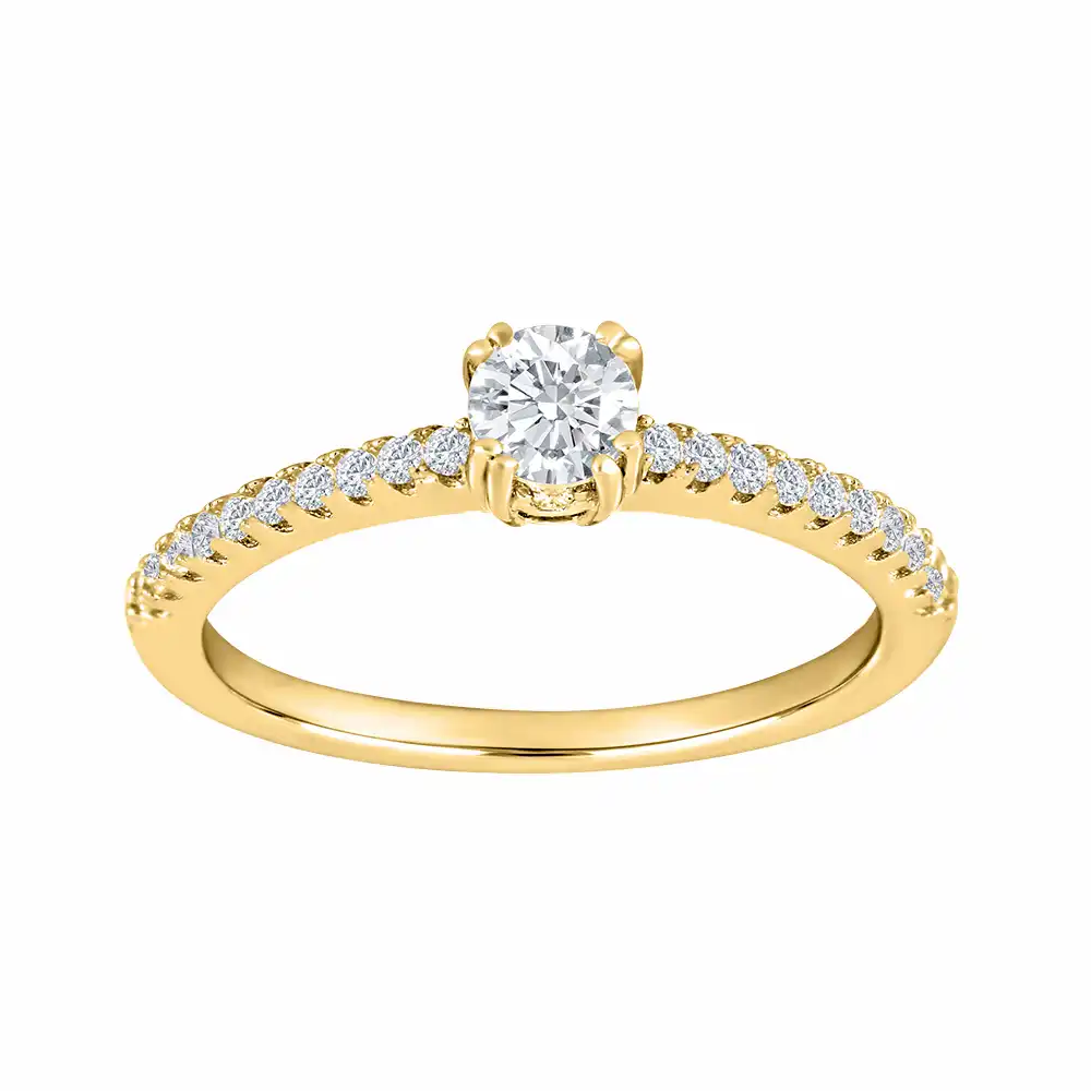 Joanli Nor - ELLENOR gylltur hringur 4mm Hvítir Cz – GÞ Skartgripir og ...