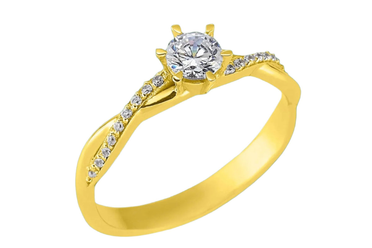 GullBúðin Reykjavík - 18kt hringur með 0.44ct - D F-Vs/Si demöntum – GÞ ...