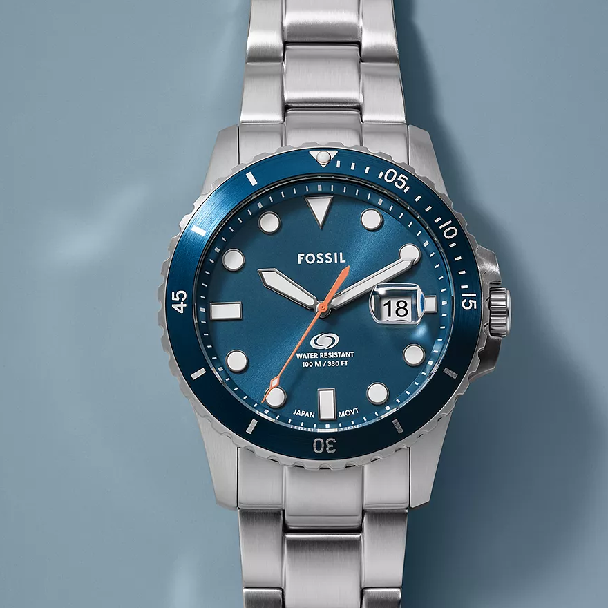 Fossil 42mm - Blue Dive FS6050 – GÞ Skartgripir og úr & Gullbúðin