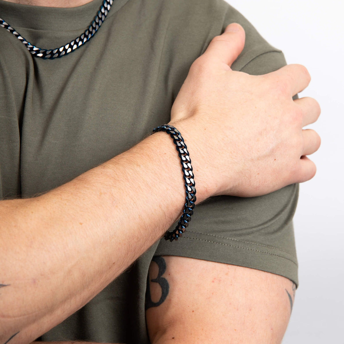 Fred Bennett - Blátt/Silfurlitað Armband 21cm B5568L – GÞ Skartgripir ...