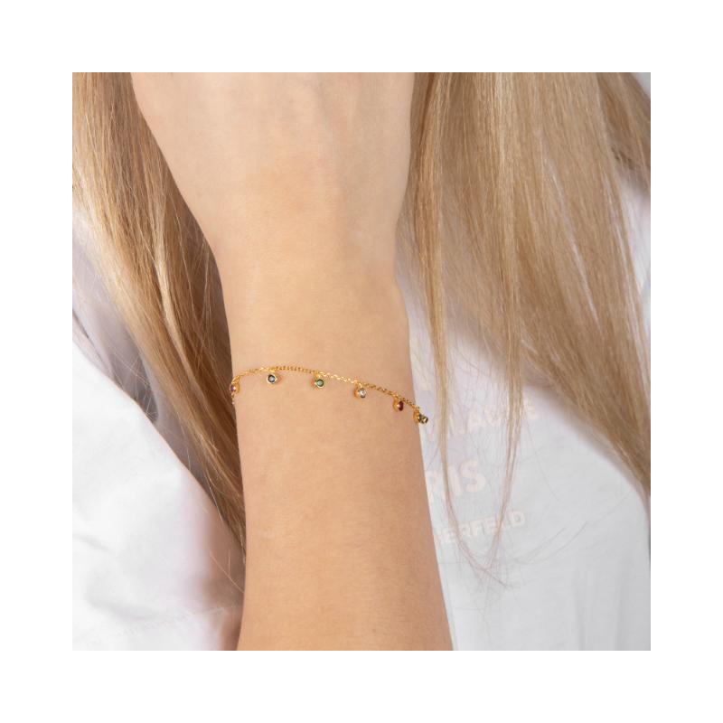 Joanli Nor - GIANOR Gyllt Armband 3mmx17-20cm Marglitir CZ – GÞ ...